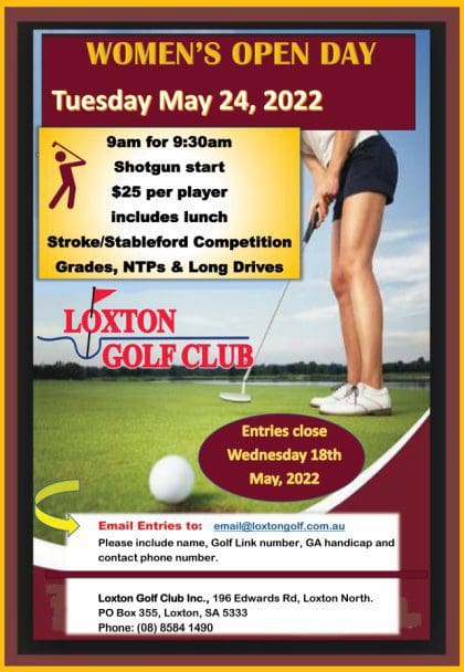 Upcoming Events | Loxton Golf Club
